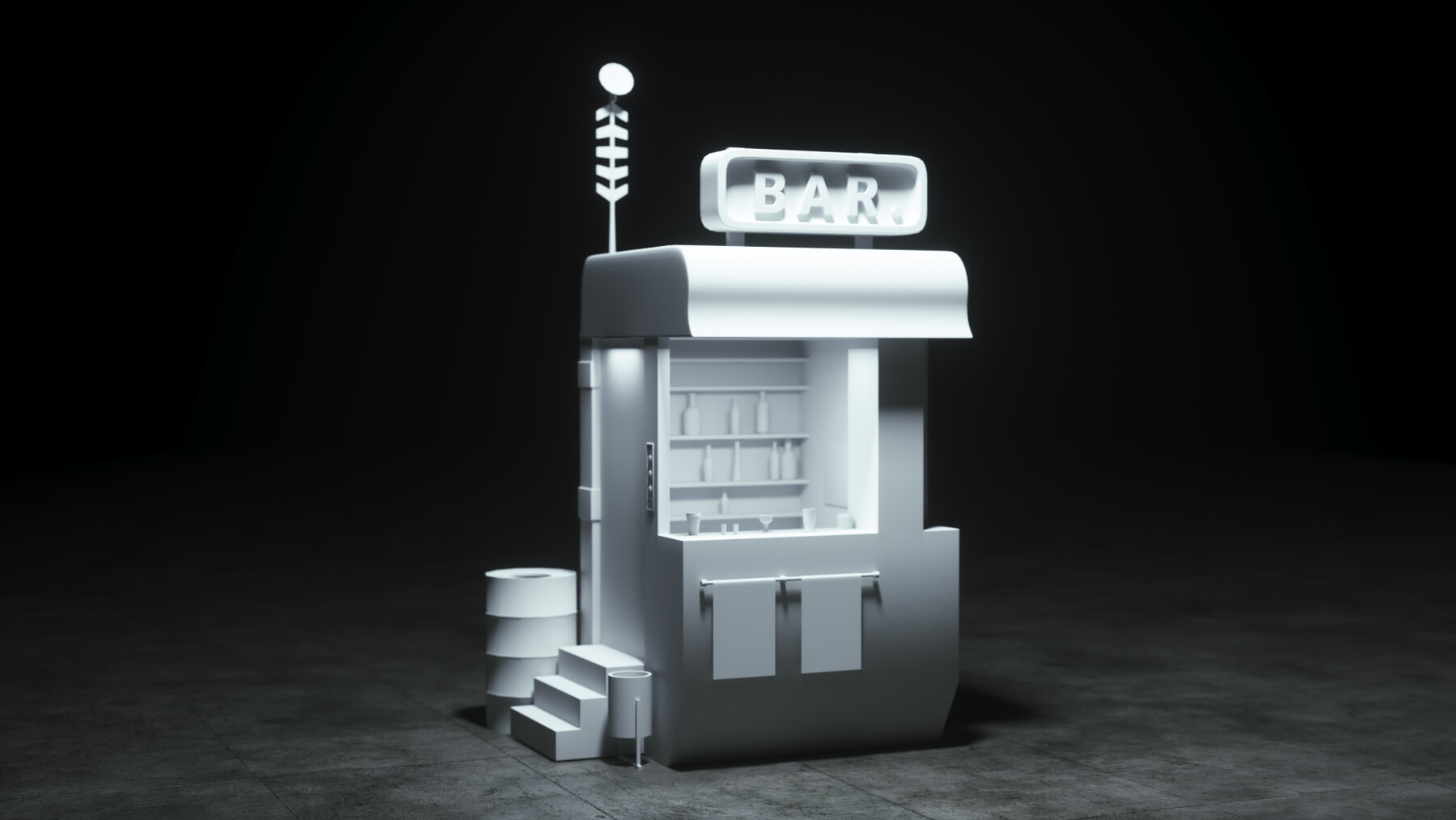 ArtStation - Sci-Fi Corner Bar | Resources