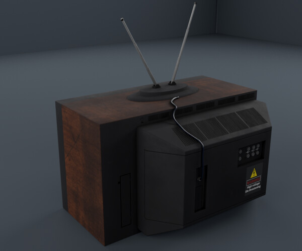 ArtStation - retro TV PRB Low-poly 3D model Low-poly 3D model | Game Assets