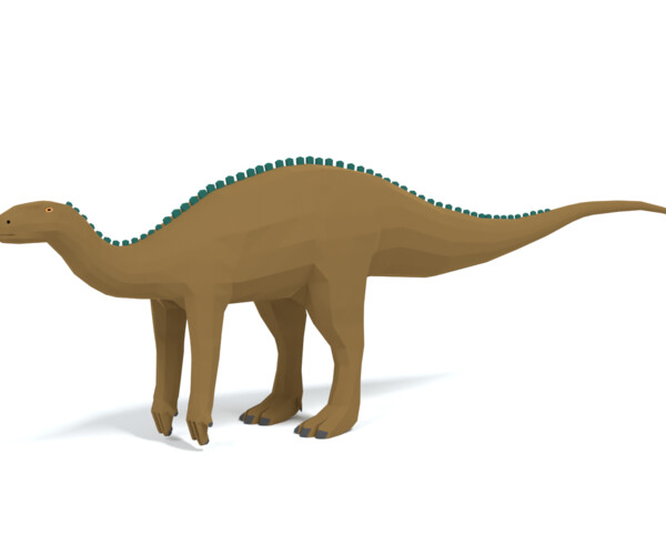 ArtStation - Low Poly Cartoon Tenontosaurus Dinosaur | Game Assets