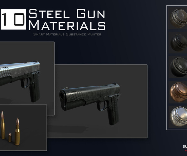 ArtStation - Steel Gun Materials | Game Assets