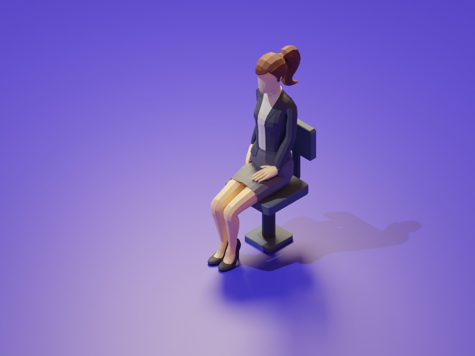 ArtStation - Low Poly 3D Stylized Character Business People Isometric ...