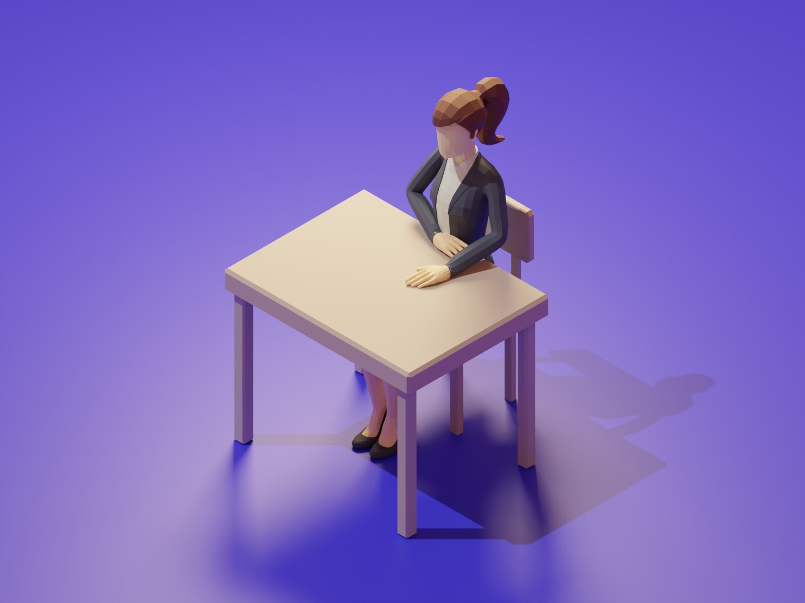 ArtStation - Low Poly 3D Stylized Character Business People Isometric ...