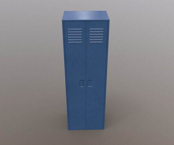 ArtStation - PBR School Gym Locker 09 - Blue Dark | Game Assets