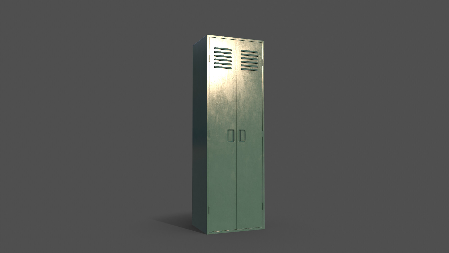 ArtStation - PBR School Gym Locker 09 - Green Light | Game Assets