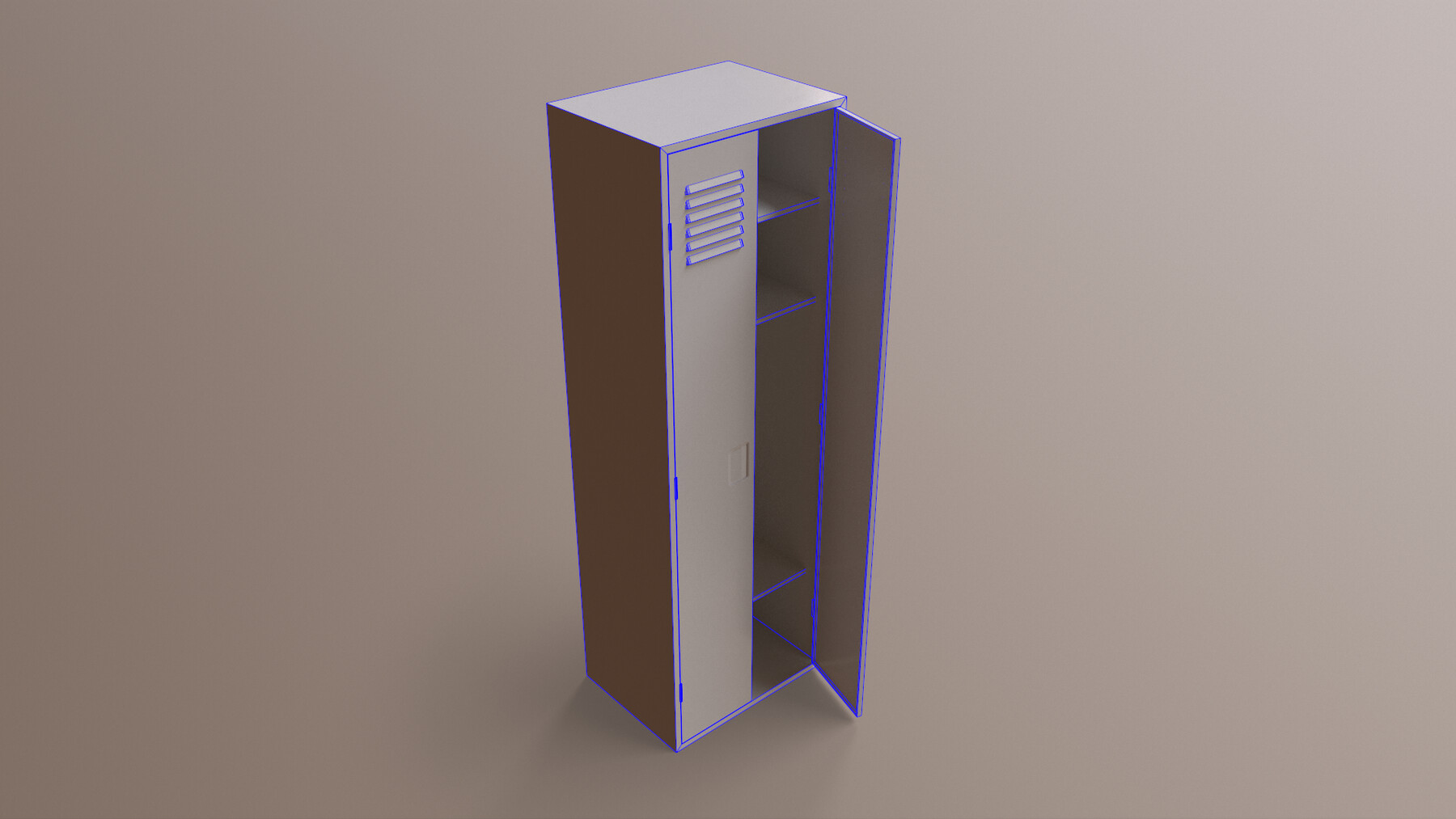 ArtStation - PBR School Gym Locker 09 - Grey | Game Assets