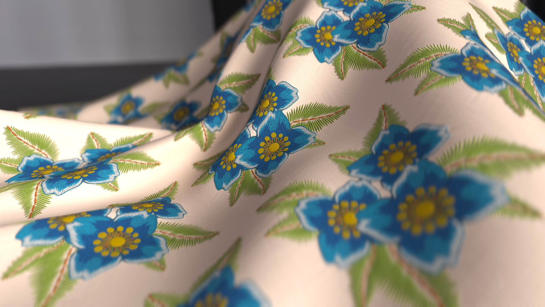 ArtStation - Embroidered Flower Pattern Material | Resources
