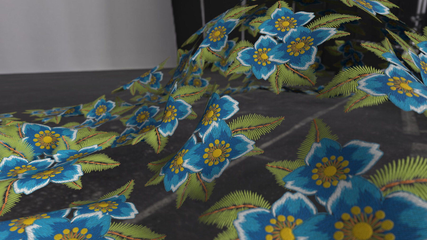 ArtStation - Embroidered Flower Pattern Material | Resources