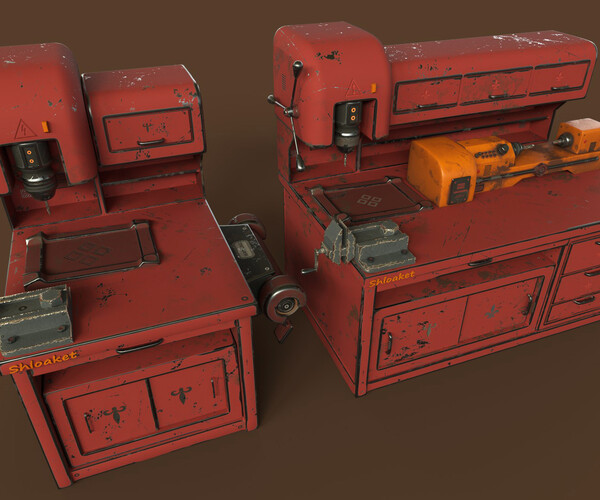 ArtStation - industrial work assets game ready low poly and high poly ...