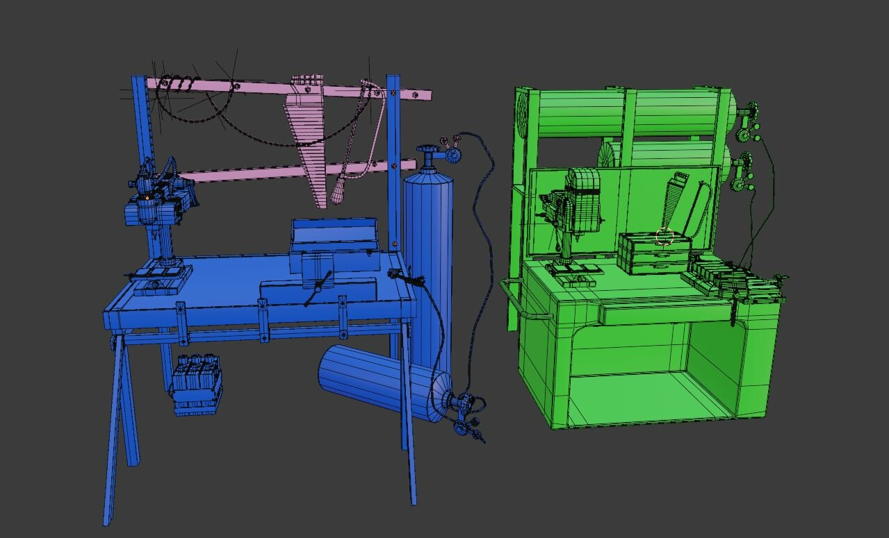 ArtStation - industrial work assets game ready low poly and high poly ...