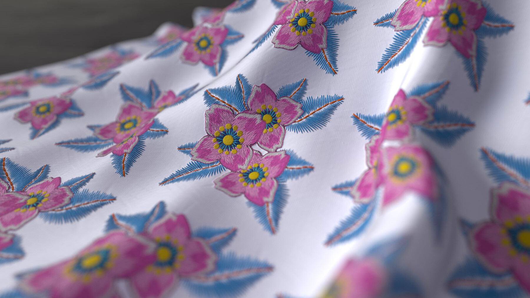 ArtStation - Embroidered Flower Pattern Material | Resources