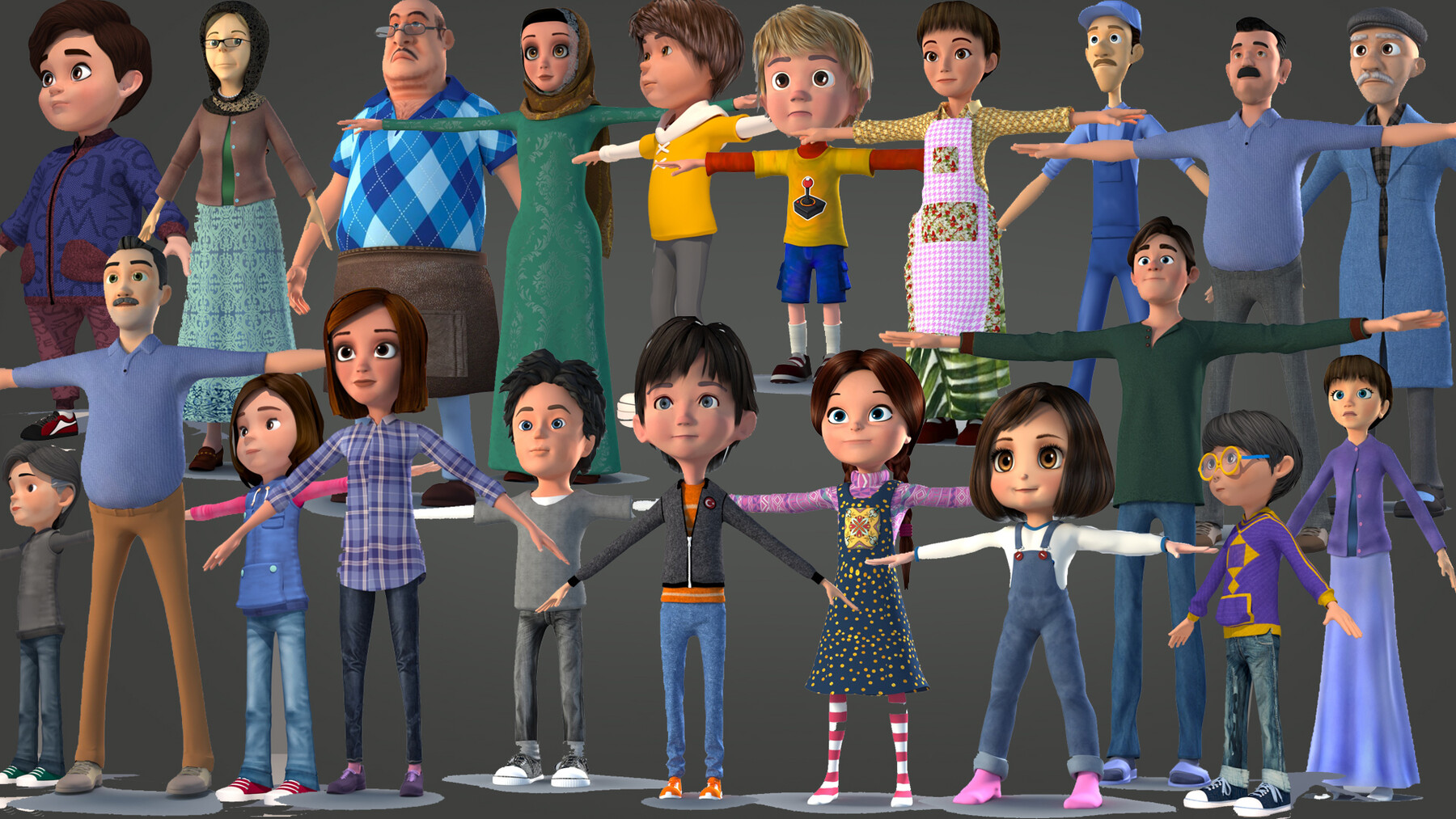 ArtStation - TOON CHARACTER BUNDLE - 21 RIGGED CHARACTER | Resources