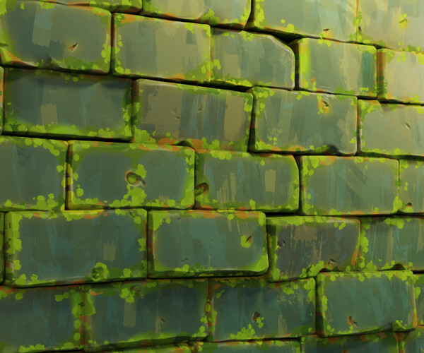 ArtStation - Stylized wall texture 8 Variations | Resources