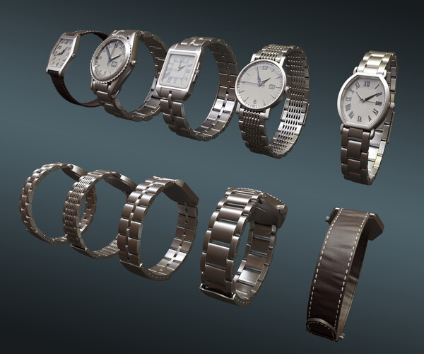 ArtStation - Five Watches Highpoly Models + Render Scene | Resources