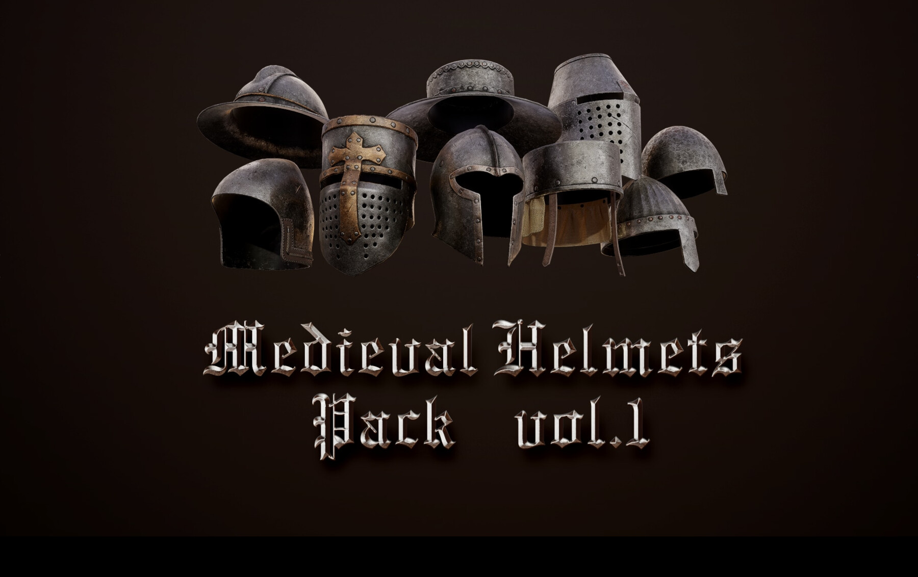 ArtStation - Medieval Helmets Pack Vol.1 | Game Assets