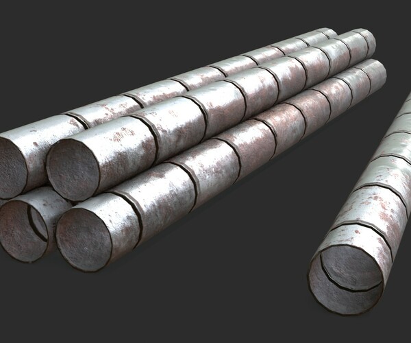 ArtStation - Metallic Pipes Duct | Game Assets