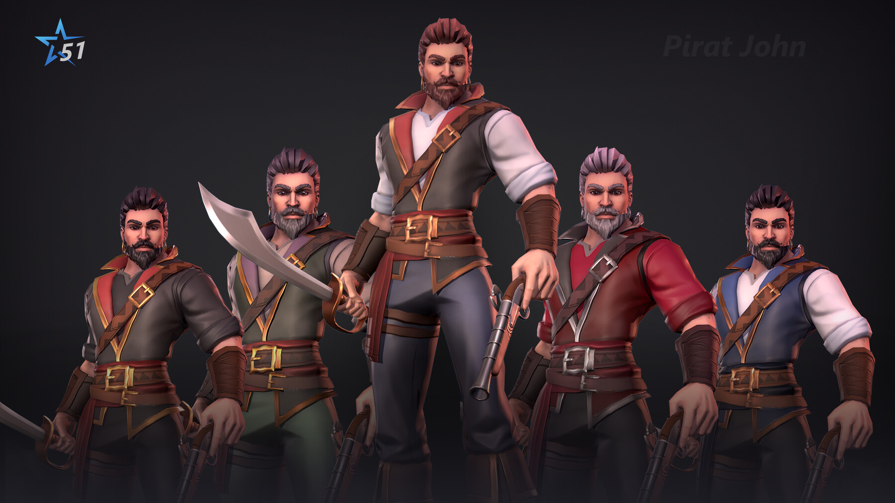ArtStation - Pirate John | Game Assets