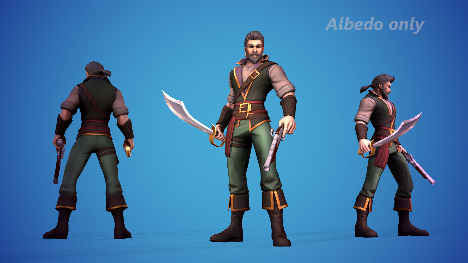 ArtStation - Pirate John | Game Assets