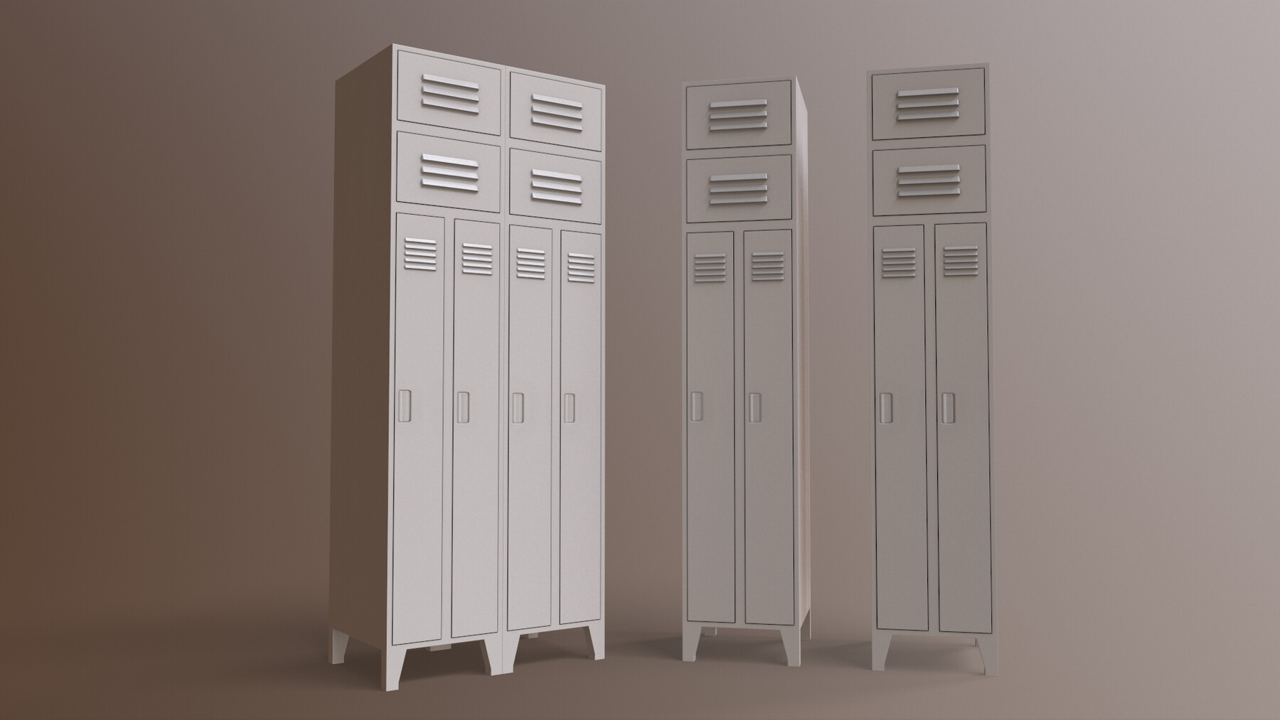 ArtStation - PBR School Gym Locker 10 - Orange | Game Assets