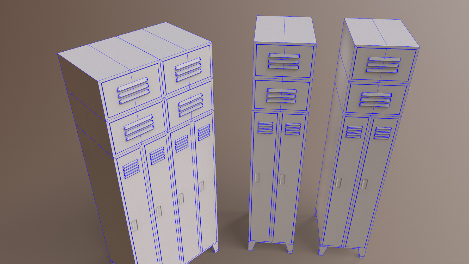 ArtStation - PBR School Gym Locker 10 - White | Game Assets