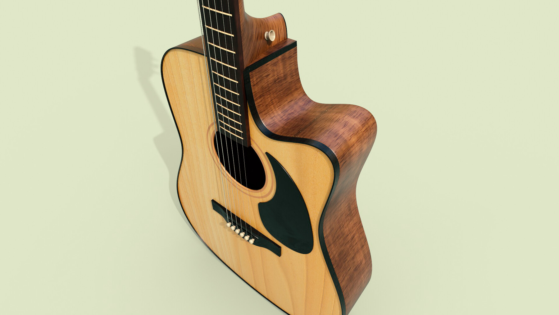 ArtStation - Acoustic Guitar Musical instruments full detail low poly ...