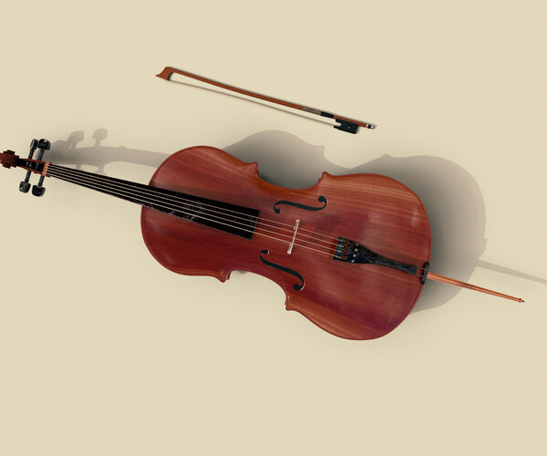 ArtStation - cello Musical instruments full detail low poly and high ...