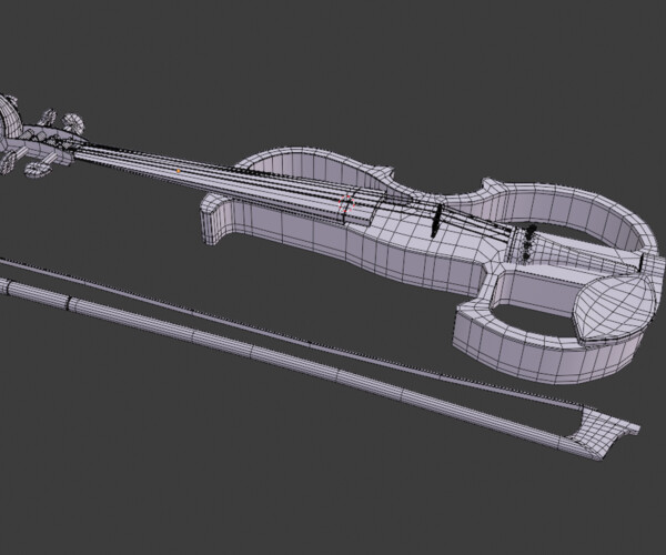 ArtStation - Electric violin Musical instruments full detail low poly ...