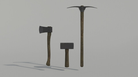 ArtStation - Low poly pickaxe Low-poly 3D model | Game Assets