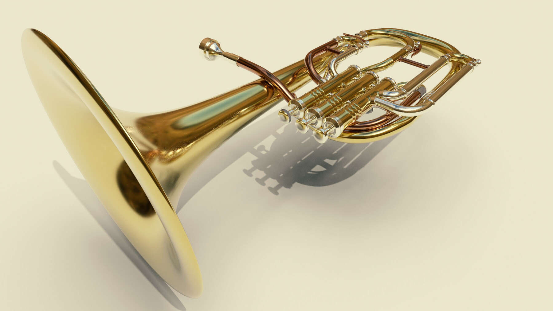 ArtStation - tenor horn instruments full detail low poly and high poly ...