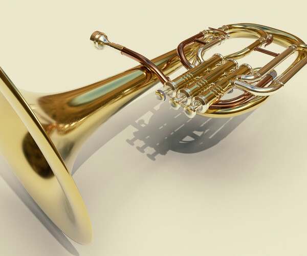 ArtStation - tenor horn instruments full detail low poly and high poly ...