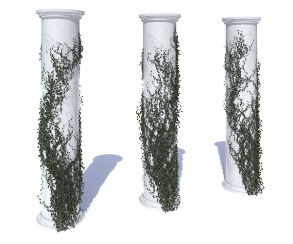 ArtStation - Collection of different ivy on the columns | Resources