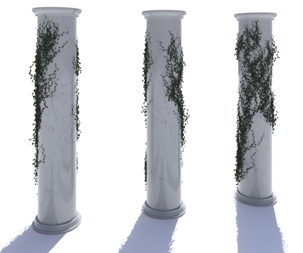 ArtStation - Collection of different ivy on the columns | Resources