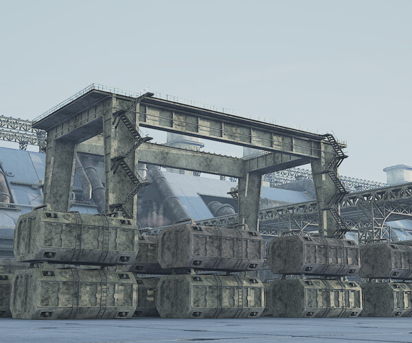 ArtStation - sifi factory 3d model | Resources