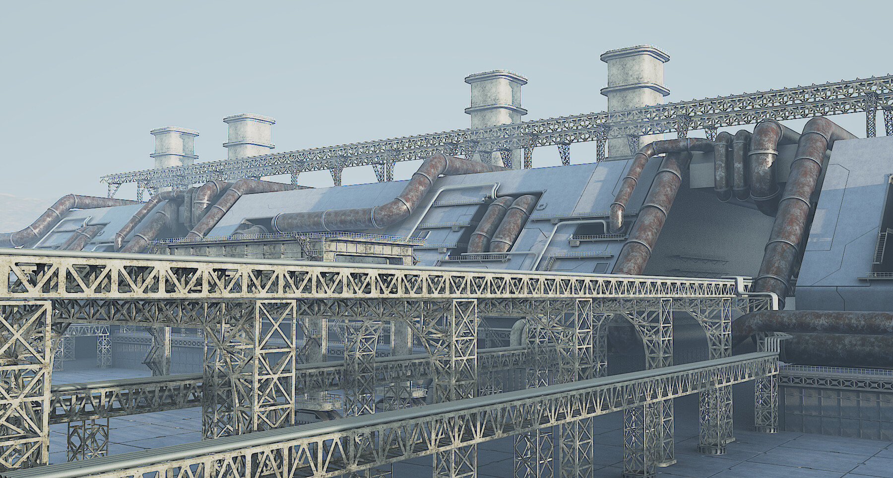 ArtStation - sifi factory 3d model | Resources