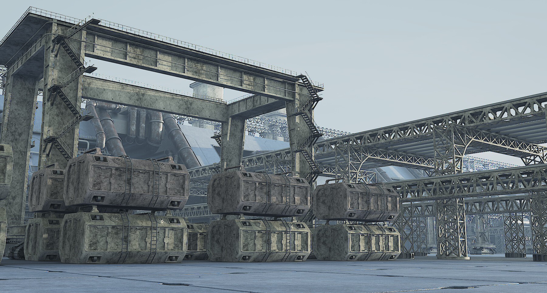 ArtStation - sifi factory 3d model | Resources