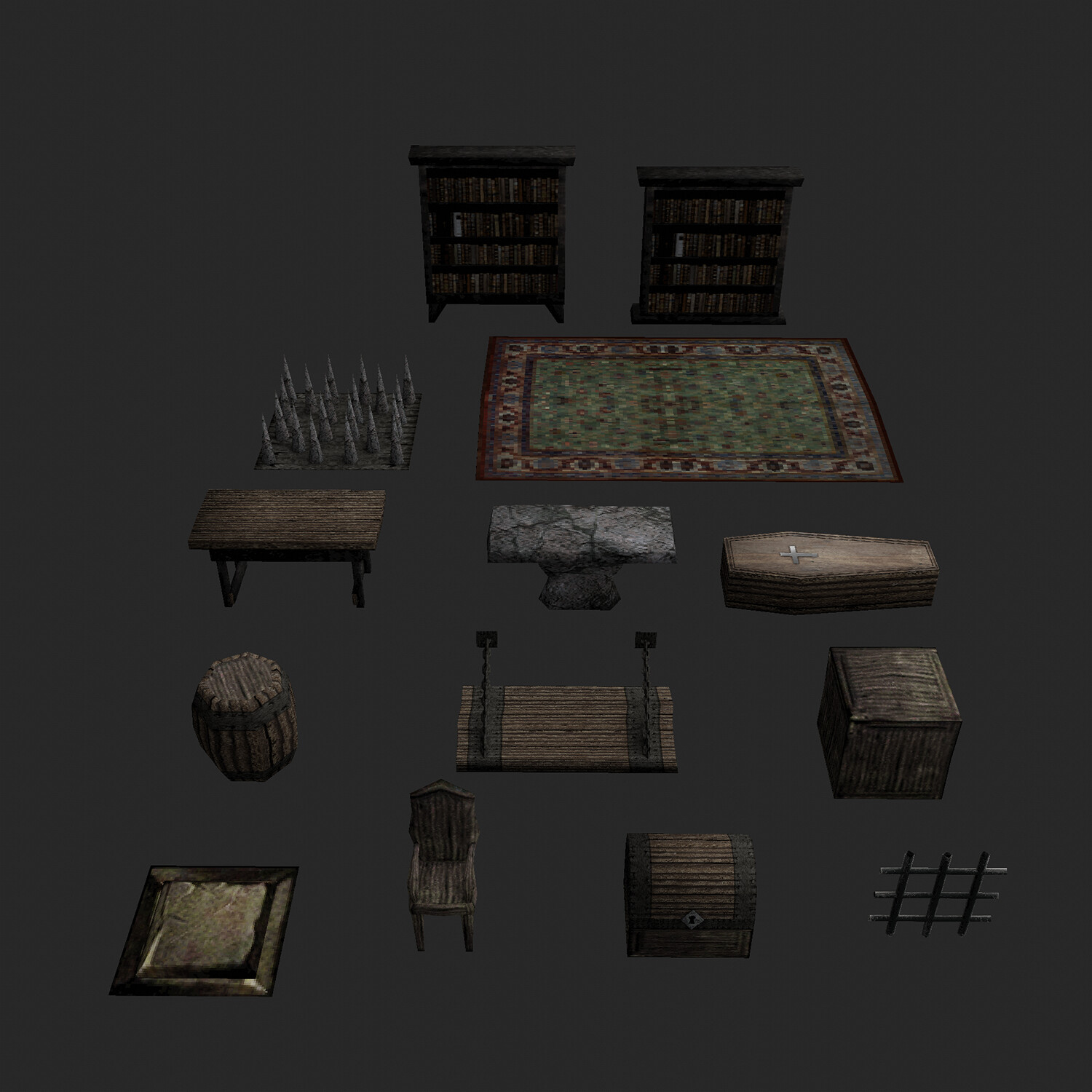 ArtStation - PS1 PSX Dungeon Pack | Game Assets