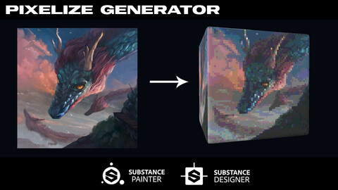 ArtStation - PIXELIZE - Pixel generator for Substance Painter / Designer | Resources