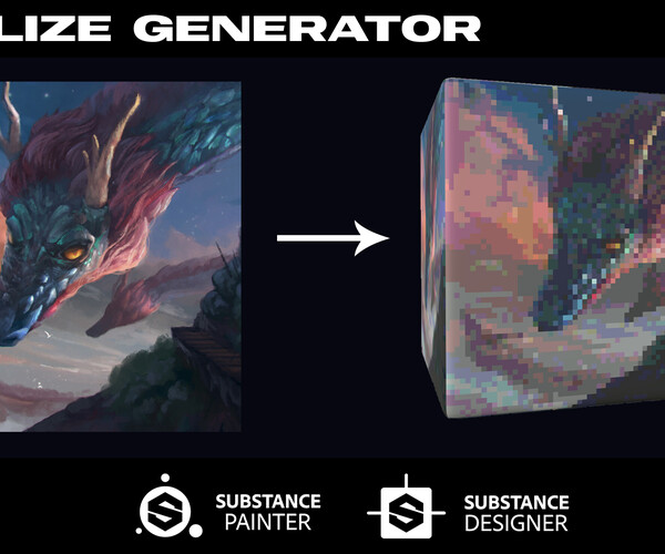 ArtStation - PIXELIZE - Pixel generator for Substance Painter ...