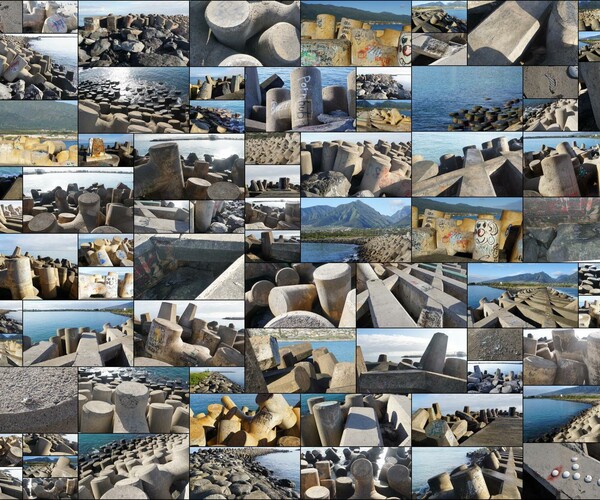 ArtStation - 149 photos of Tetrapods Coastal Concrete Blocks | Resources