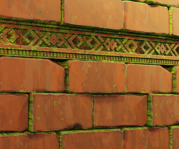 ArtStation - Stylized wall texture 8 Variations | Resources