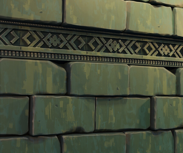 ArtStation - Stylized wall texture 8 Variations | Resources