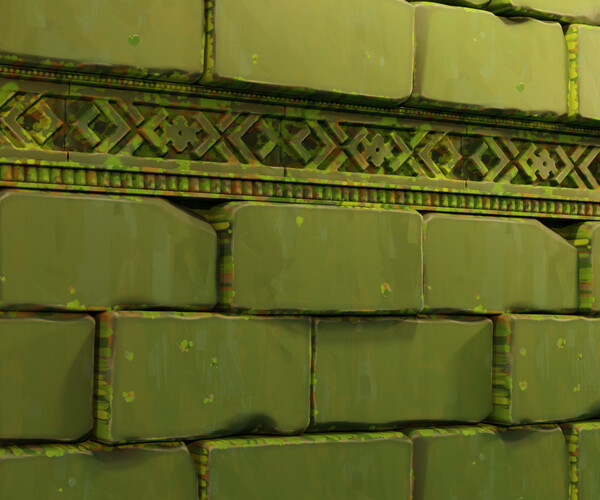 ArtStation - Stylized wall texture 8 Variations | Resources