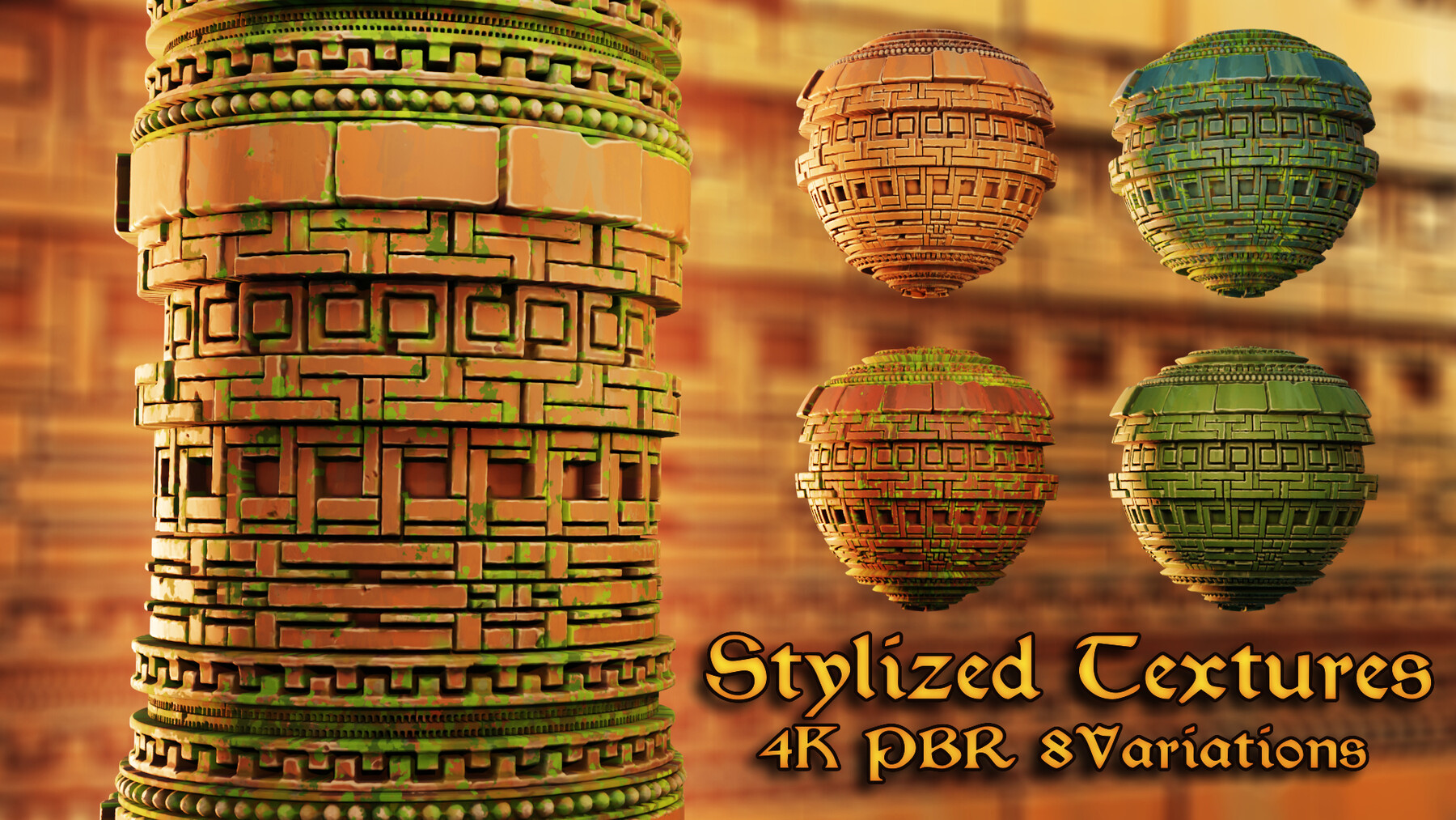 ArtStation - Stylized wall texture 8 Variations | Resources