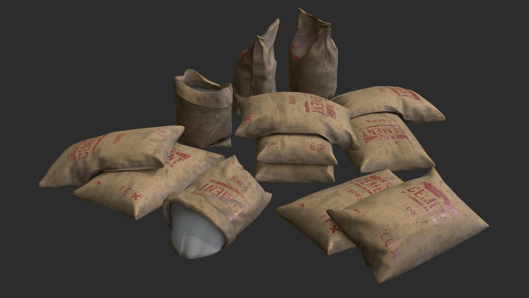 ArtStation - Cement Bags Assets | Game Assets