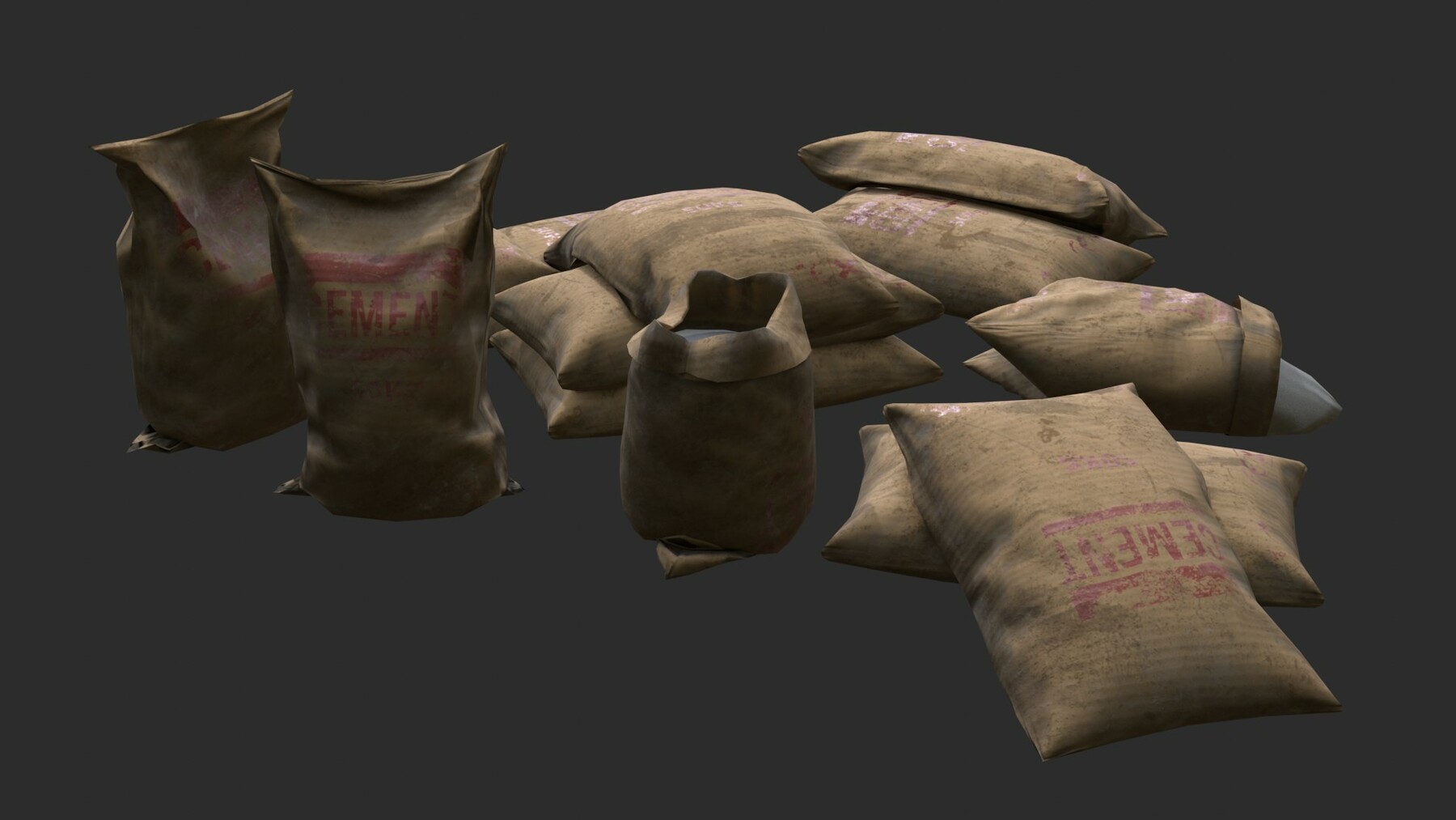 ArtStation - Cement Bags Assets | Game Assets