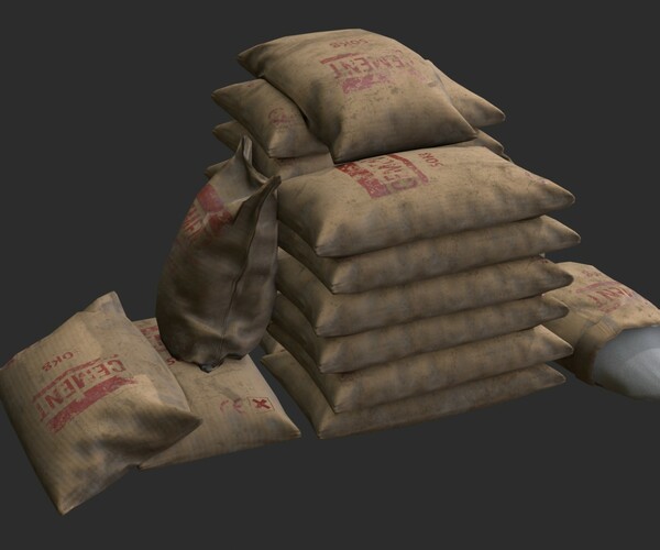 ArtStation - Cement Bags Assets | Game Assets