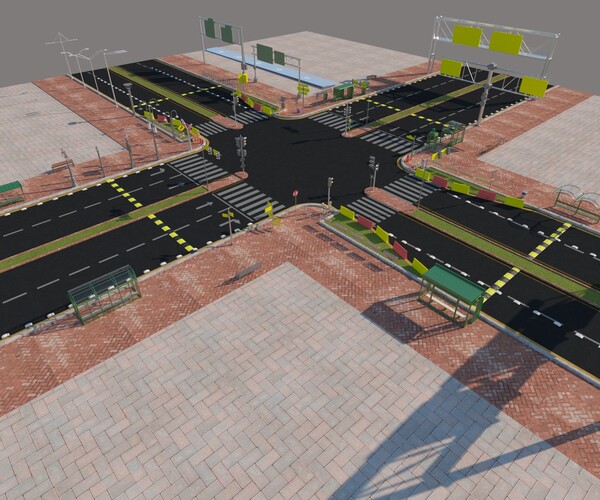 ArtStation - Road_Street_Collection_3D_model | Resources
