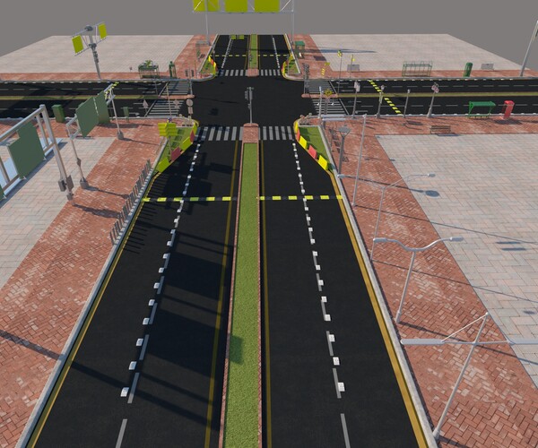 ArtStation - Road_Street_Collection_3D_model | Resources