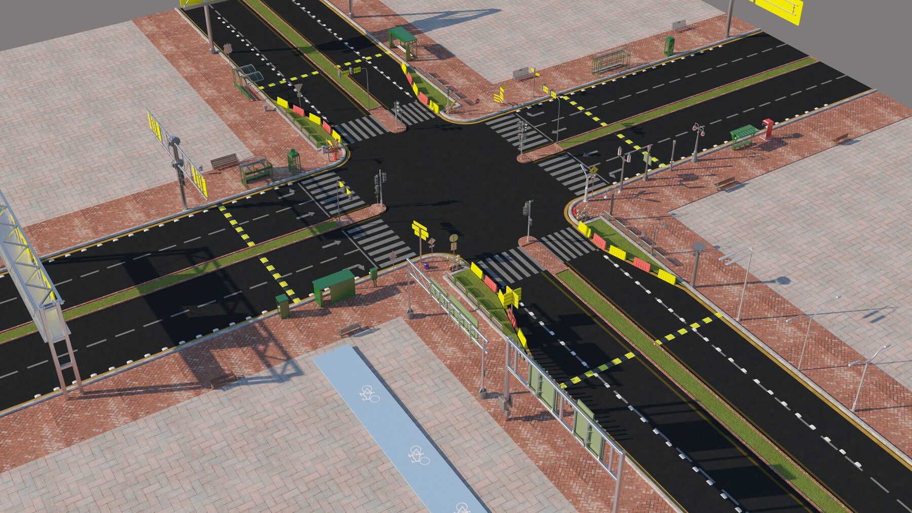 ArtStation - Road_Street_Collection_3D_model | Resources