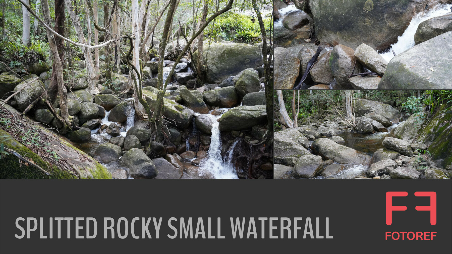 ArtStation - 65 photos of Splitted Rocky Small Waterfall | Resources