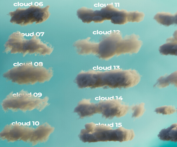ArtStation - 20 Moving Volumetric Clouds for Blender | Game Assets